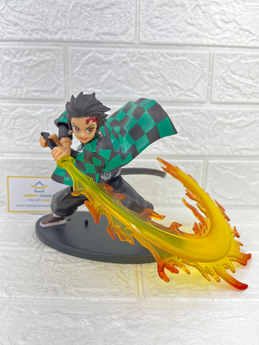16 cm Tanjiro Kamado Flame Breathing Pose Demon Slayer Figurine – Happy ...