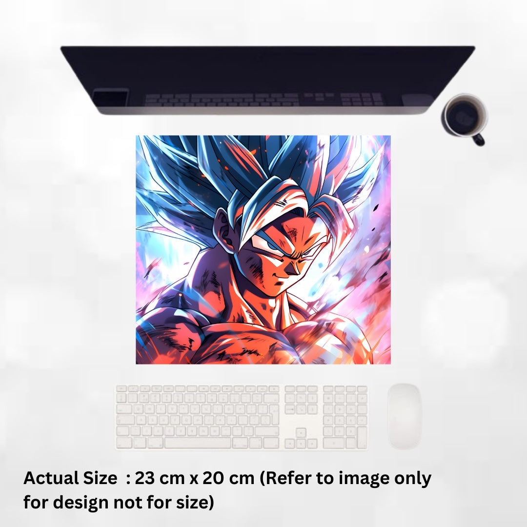 Smiling Ultra Instinct Goku Dragonball Z - Mouse pad - 20 x 23 x 0.3 c ...